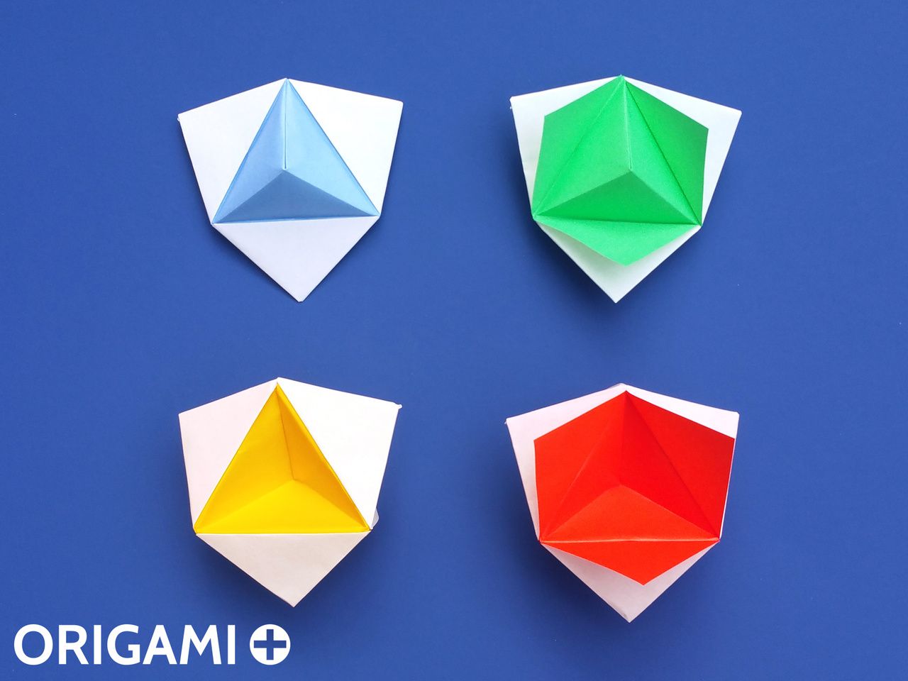 Origami Cube of Pyramids