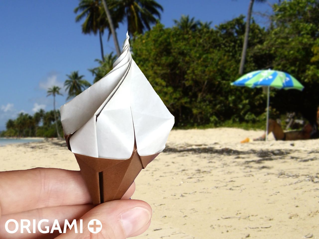 Origami Ice Cream Cone