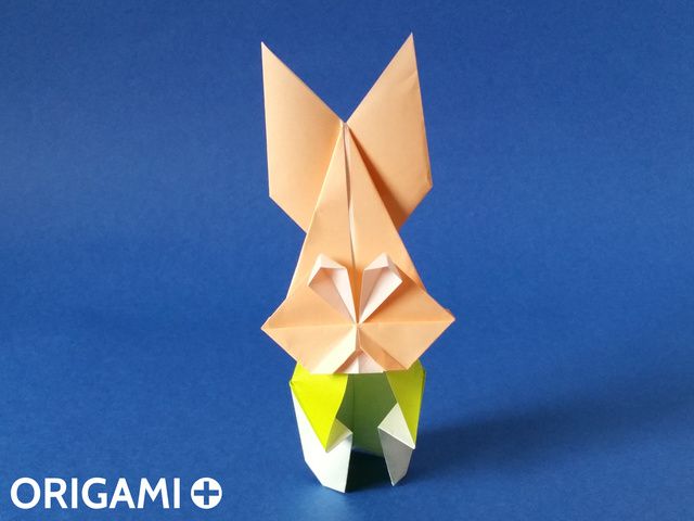Modèles de lapin en origami