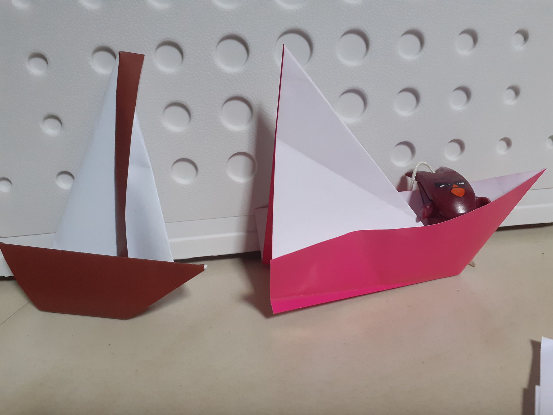 Origami Sailboats and Angry Bird