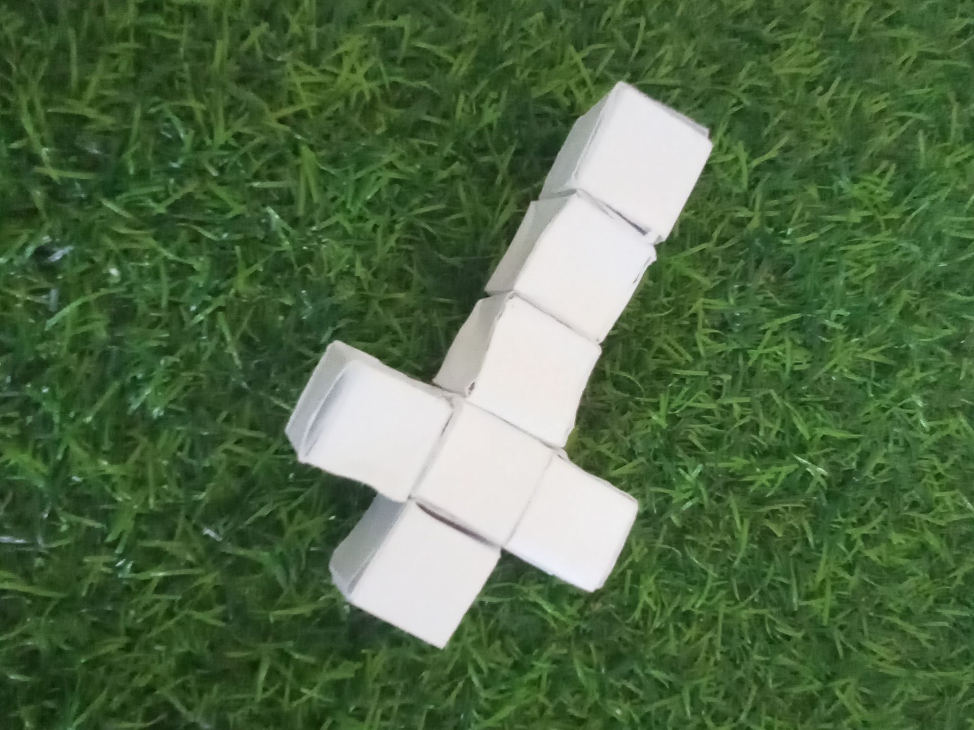 Paper sword made with origami cubes by Darrel Craftz