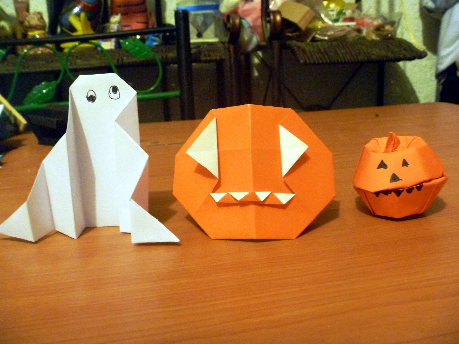 Origami Halloween Pumpkin Box pictures