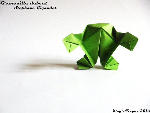 Origami Standing Frog